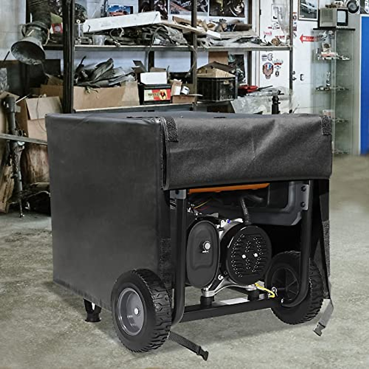 GDcaptain Generator Covers Waterproof 26" L x 20" W x 20" H Generator Covers with 600D Heavy Duty Fabric and UV-Resistant PVC Coating for most 3000-5000 Watt Universal Portable Generators Black