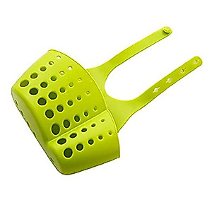 Pinicecore Kitchen Sink Sponge Holder Sink Holder Sponge Drain Rack 2 Bags Holes Tap Hanging Strainer Organizer for Brush Sponge Bathroom Holder Kitchen Holder Green
