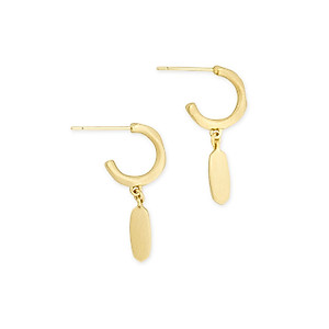 Kendra Scott Fern Huggie Earrings for Women, Fashion Jewelry, Gold-Plated Over Brass