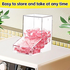 QCBF Acrylic Candy Dispenser, Grocery Store Storage Bin, Candy Dispenser, Laundry Compartment Container, Suitable for Bathroom, Laundry Room, toy Room, Wall Mounted Storage Placer