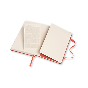 Moleskine Classic Notebook, Pocket, Squared, Coral Orange, Hard Cover (8051272893731)