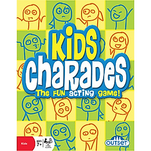 Outset Media Outset Kids Charades - Children's Game - Family Game - Features 300 Charades - Develops Critical Thinking, Builds Imagination, and Supports Creativity - for 3 or More Players - Ages 7+
