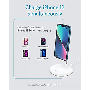 Anker Wireless Charging Stand, PowerWave Select Magnetic Stand Lite with 5 ft USB-C Cable, Charging Stand for iPhone 14 and 13 Series (No AC Adapter)