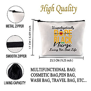 JXGZSO Black Nurse Gifts Black Nurse Bag African American Nurse Gifts Unapologetically Dope Black Nurse Living Her Best Life (Unapologetically Dope bag)