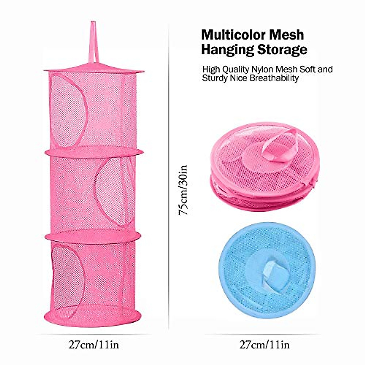 Hanging Closet Organizer - Foldable Closet Hanging, Space Saver - Sweater or Shoe Organizer, Baby Nursery Closet Organization and Storage