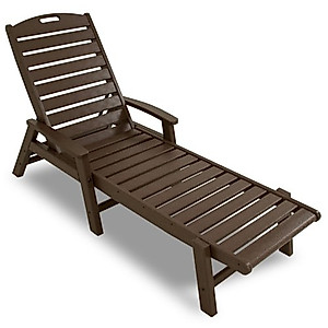 Trex Outdoor Furniture Yacht Club Stackable Chaise Lounger with Arms, Vintage Lantern