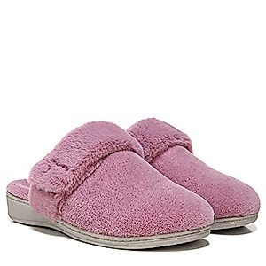 Vionic Adjustable Slipper With Orthotic Arch Support - Dusky Orchid - 7 Medium