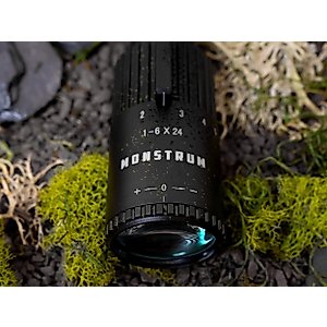 Monstrum Alpha Series 1-6x24 First Focal Plane FFP Rifle Scope | ZR305 H-Series Offset Scope Mount | Bundle