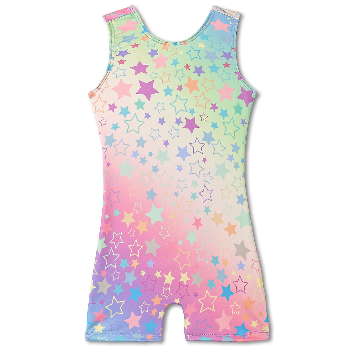 Toddler Gymnastics Leotards for Girls Size 18 Months 1t 2t Sleeveless Tank Rainbow Star Gym Practice Outfits Tumbling Biketard