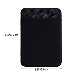 Mikikit Phone Wallet Phone Wallet Phone Wallet Phone Wallet 2pcs Self with Black Back Pocket Adhesive Holder Cell Patch Pu Cover Phone Wallet