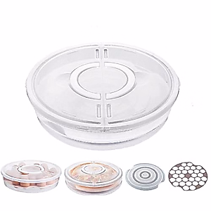 Ternual Multipurpose Pie Carrier with Lid and Handle Egg Container Holds Pies 30 Eggs 12/3.5 Inches Suitable for Cheese Cake, Corn Pie, Fruit White Clear Visible