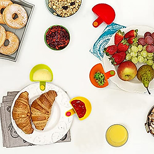 Dip Clip Bowl Plate Holder -8pcs Color Plastic Dish Chip And Dip Serving Set For Spice Tomato Sauce Salt Veggie Vinegar Ketchup Chips - Chip Clips Holders Cup Paper Plate Holder Condiment Cups Dipping