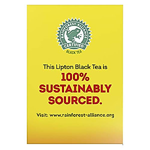 Lipton Iced Tea Bags, Black Tea, Unsweetened, Makes 4 Gallons, 4 Gallon-Sized Tea Bags(Pack of 32)