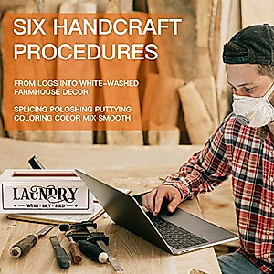 Dryer Sheet Holder - Wooden Dryer Sheet Dispenser for Fabric Softener Sheets, Rustic Dryer Sheet Container Storage Box, Farmhouse Laundry Sheet Dispenser for Laundry Room Decor - White