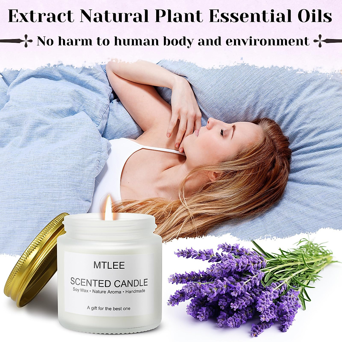 12 Pack Scented Candles Gifts for Women Christmas Gift Aromatherapy Candle Bulk Soy Amber Jar Candles Set Thank You Gifts for Coworker, Stocking Stuffers Holiday Anniversary Present(White)