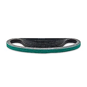 Red Label Abrasives 1/2 X 18 Inch 36 Grit Zirconia File Sanding Belts, 10 Pack