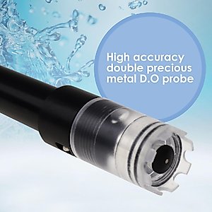 Dissolved Oxygen Meter with DO Probe, Pen Type Digital DO Meter with Self-Floating Probe Electrode Water Quality Tester with ATC for Fish Tanks, Hydroponic, Freshwater Aquarium Test Kit