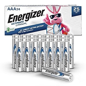 Energizer AAA Batteries, Ultimate Lithium Triple A Battery, 24 Count