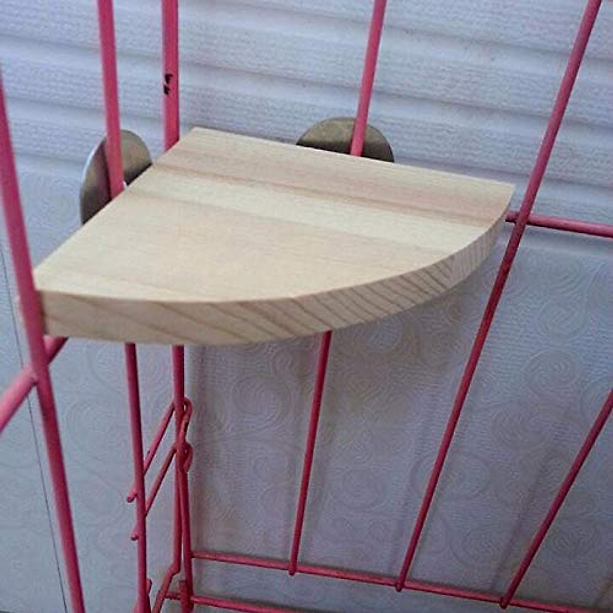 AOOF Wooden Coin Parrot Bird Cage Perches Stand Platform Pet Budgie Hanging Toy Pet Toys (Color : L)