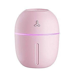 Easytoy Portable Mini Humidifier, 300mlCool Mist Humidifier, USB Personal Desktop Aromatherapy Diffuser with LED Light for Baby Bedroom Travel Office Car, Auto Shut-Off, 2 Mist Modes, Super Quiet