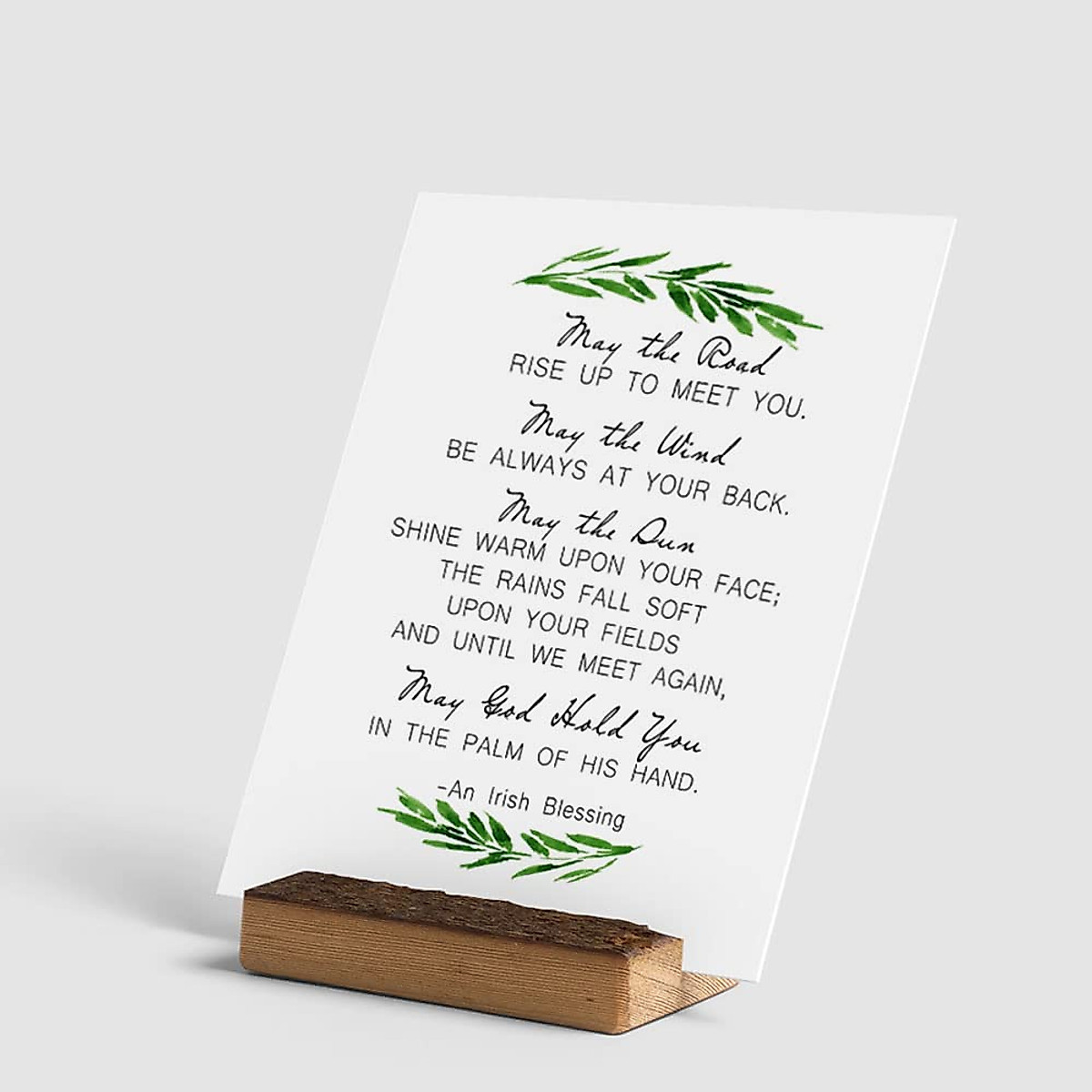 May The Road Rise Up To Meet You, Irish Blessing Print, Irish Prayer, Ireland Gift, Christian Gift, Wedding Gift, Green Wall Art Watercolor 8 x 10 Inches Frame NOT INCLUDED