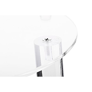 Jusalpha 3 Tier Large Acrylic Glass Round Wedding Cake Stand, Food Display Stand, Cupcake Stand, Dessert Display Platter WCS02 (3 tier with base tier)