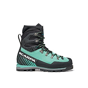 SCARPA Women's Mont Blanc Pro GTX Waterproof Gore-Tex Boots for Hiking and Mountaineering - Green Blue - 7-7.5