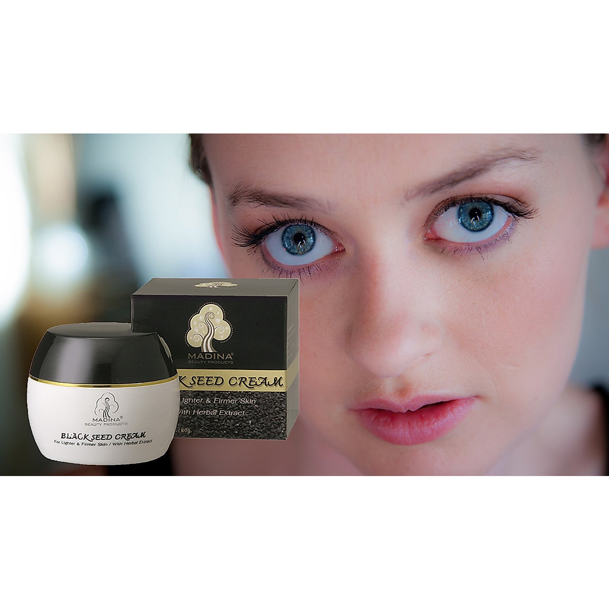 Black Seed Facial Cream/Lighter, Firmer Skin/Contains Black Seed Oil and Herbal Extracts. by Madina