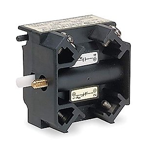 Schneider Electric Contact Block, 30mm, 1NC/1NO Contact Form, 10A @ 250VAC Contact Rating - 9001KA51