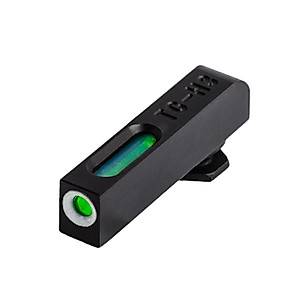 TRUGLO TFX Handgun Sight | Durable Shock-Resistant Compact Brightly Glowing Tritium & Fiber-Optic Xtreme Day/Night Sight, Compatible with Glock High Handguns,Black