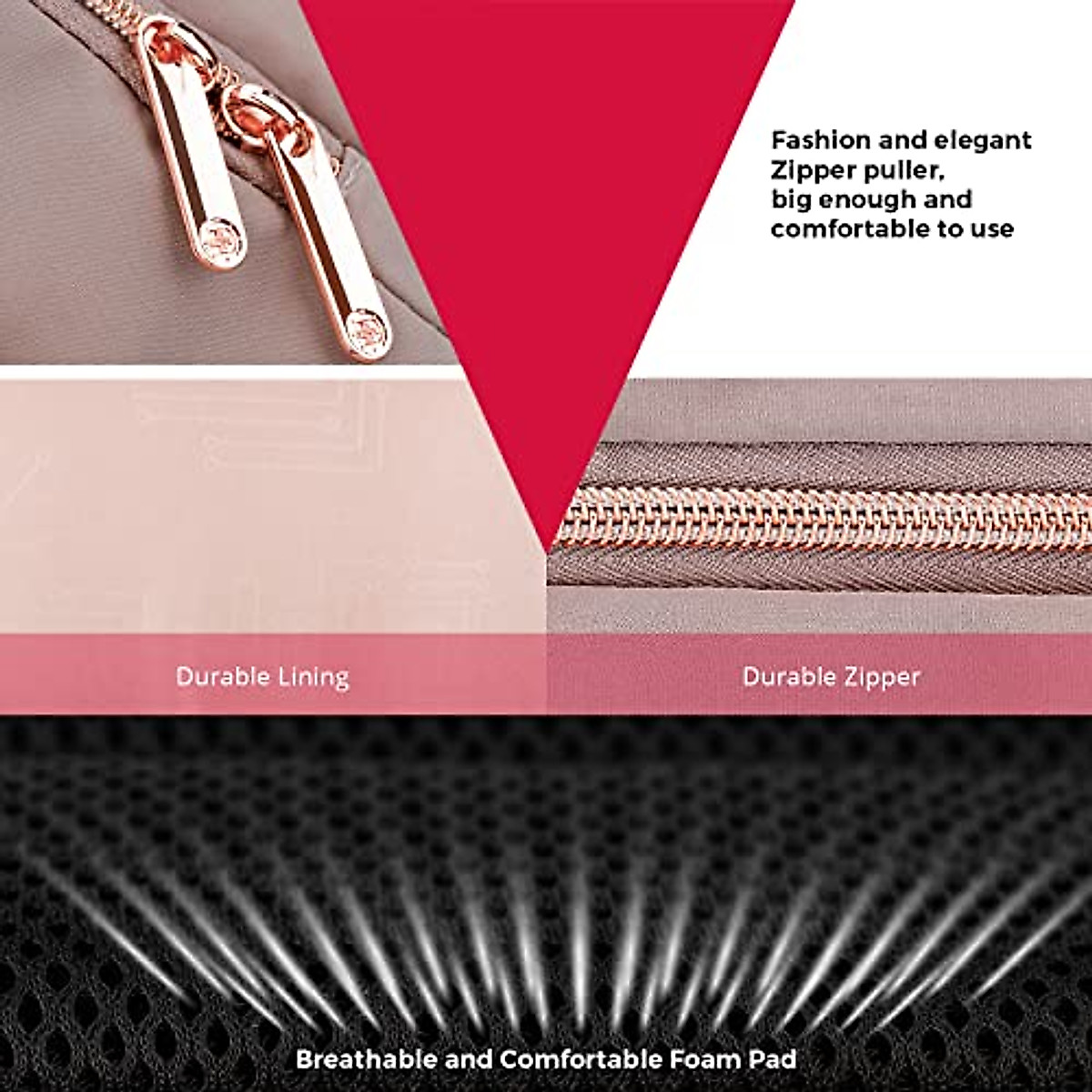 Swissdigital Design Katy Rose Laptop Backpack For Women，College Bookbags With USB Charging Port，Large Capacity Computer Backpacks For Work Business Lotus (SD1006F-82)