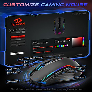 Redragon K633CGO-RGB Mechanical Gaming Keyboard and M910-K Gaming Mouse