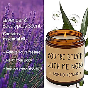 Gifts for Girlfriend Boyfriend - Lavender Scented Candle Gifts for Her Him - Anniversary Wedding Gifts for Fiance, Fiancee, Husband, Wife, Couple - I Love You Gifts