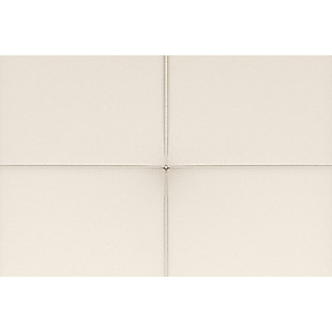 DHP Andora 76 Inch Futon Sofa Bed in Faux Leather, Modern Upholstered Couch Sleeper with Button Tufted Back and Seat, White