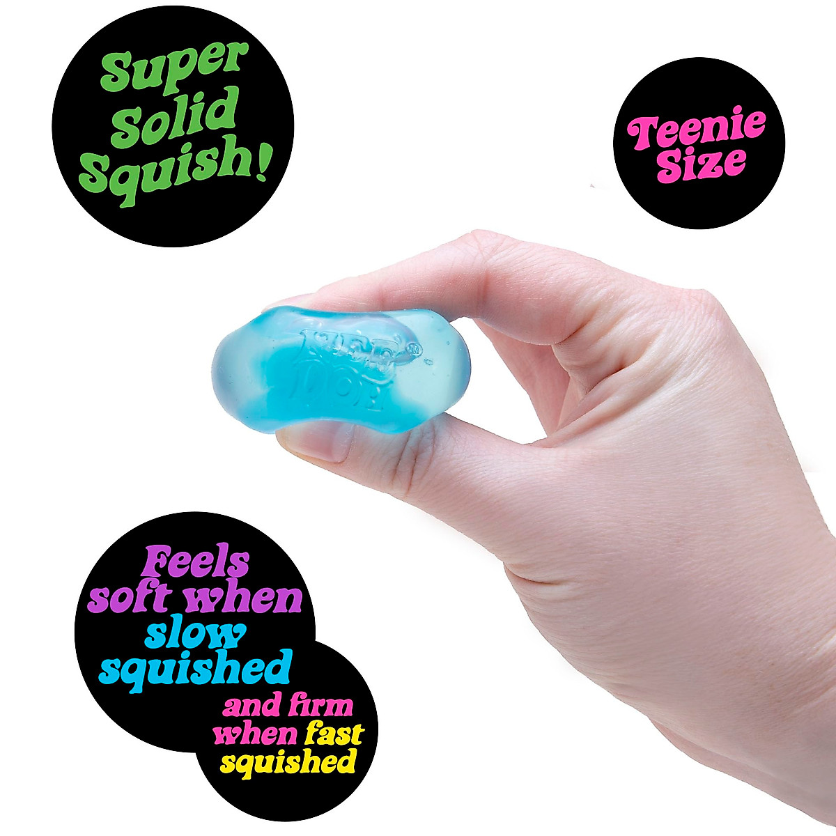 Schylling NeeDoh Nice Ice Baby - Sensory Squeeze Toy - Super Solid Squish - 1.25" Wide - Color May Vary (Pack of 1)