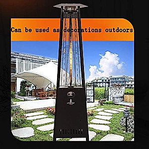 YAOJIA Outdoor Patio Space Heater 13 KW Natural Gas Patio Heater ，Waterproof Adjustable Firepower Pyramid Patio Liquefied Gas Heater ，Outside Space Heating for Home Garden & Gazebo， 234 X 60 X 60cm