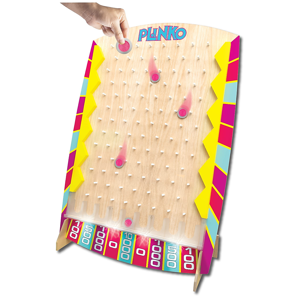 Buffalo Games - The Price is Right - Plinko - Favorite Gameshow on Tabletop - Disc Dropping Fun - Great for Game Night - Ages 8 and Up