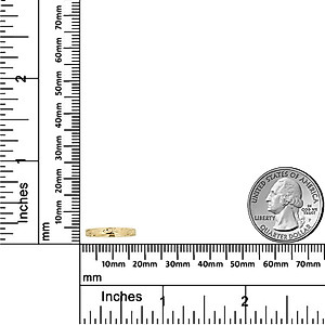 AVORA 10K Yellow Gold Faceted Footprint Ring, Size 3 - Size 3