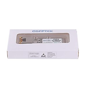 QSFPTEK 1.25G SFP-T Gigabit SFP Copper Ethernet Module, SFP to RJ45, 10/100/1000BASE-T Mini gbic Transceiver for Cisco GLC-T/SFP-GE-T/GLC-TA, Mikrotik SRJ01, Netgear, Supermicro, up to 100m