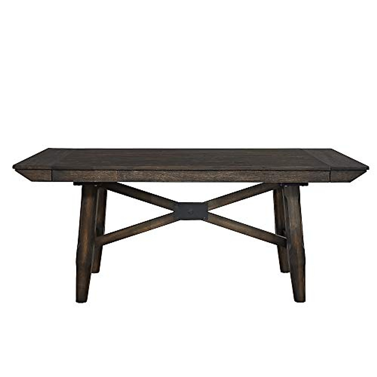Liberty Furniture Industries Double Bridge Opt 5 Piece Trestle Table Set, W36 x D96 x H30, Dark Brown