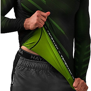 Hayabusa Metaru Long Sleeve Jiu Jitsu Rashguard - Green, Small