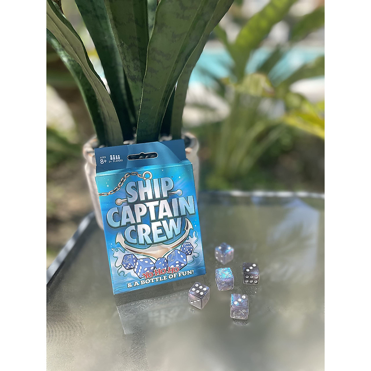 Ship Captain Crew Dice Game, Great for Party Favors, Family Games, Stocking Stuffer, Travel Games, and Camping Games, Dice Games for Adults, Fun Games for Family Game Night