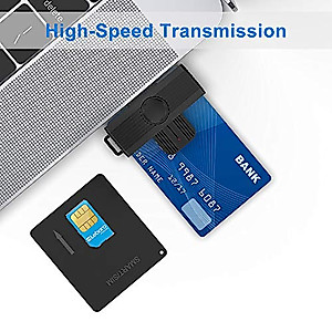 MTAKYI Portable USB CAC Smart Card Reader,DOD Military Common Access Card Adapter（CAC/Electronic ID Card/IC Bank/Health Insurance Card Compatible with Windows XP/Vista /7/8/11, Mac OS