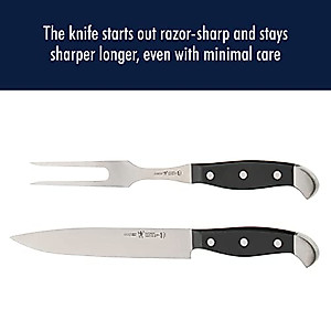 HENCKELS Statement Razor-Sharp 2-pc Carving Set, German Engineered Informed by 100+ Years of Mastery, Black/Stainless Steel