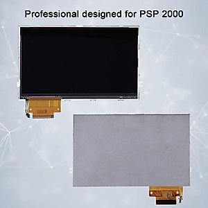 Mugast Fix Repair Replacement LCD Display Screen for PSP 2000 2001 2003 2004, Game Console Backlight Monitor Screen Replacement with Professional Chip Sets for Excellent Performance