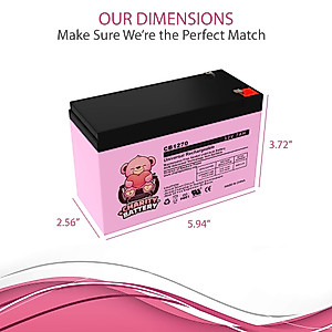 Charity Battery CB1270 12V 7Ah SLA Battery Replacement for Bruno Electra-Ride Stairlifts Battery MK Battery ES7-12 - 2 Pack