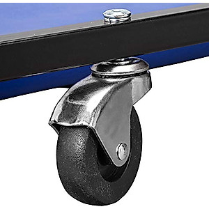 TCE ATR6452U Torin Rolling Garage/Shop Creeper: 40" Padded Mechanic Cart with Adjustable Headrest and 6 Casters, Blue