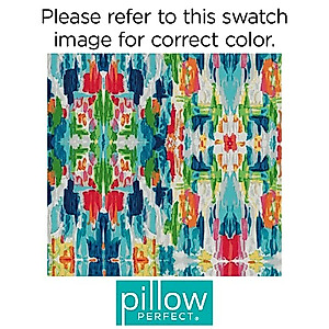 Pillow Perfect Outdoor/Indoor Abstract Reflections Lumbar Pillows, 11.5" x 18.5", Blue 2 Count