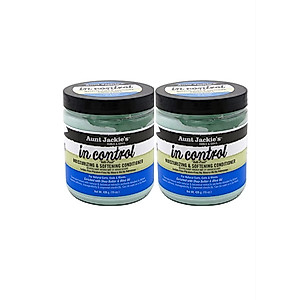 Aunt Jackies In Control Moisturizing & Softening Conditioner 15 Ounce Jar (443ml) (2 Pack)