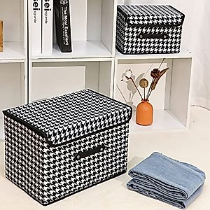 Leadmall 1 Pc Large Capacity Clothes Storage Box, Cloth Art Storage Box Basket Drawer Type Home Wardrobe Storage Box Foldable Clothes Finishing Box, Versatile and Foldable (25 * 20 * 17 cm)